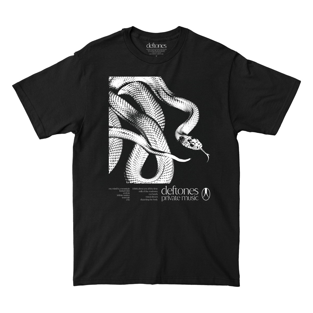private music tracklist tee – Deftones